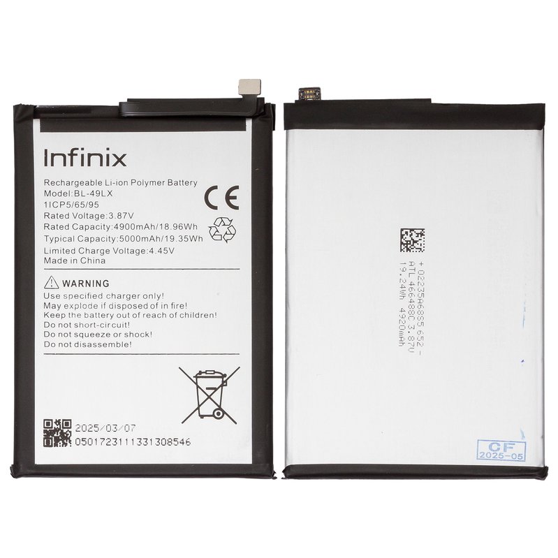 Batería BL-49LX puede usarse con Infinix Hot 12 (X6817), Hot 20 (X6826 ...